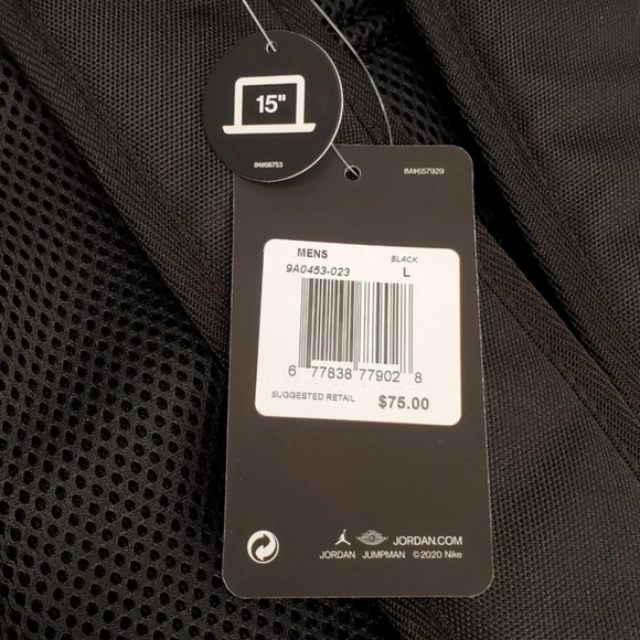 Jordan | Bags | Jordan Jumpman Black Cement Large Laptop Backpack ...
